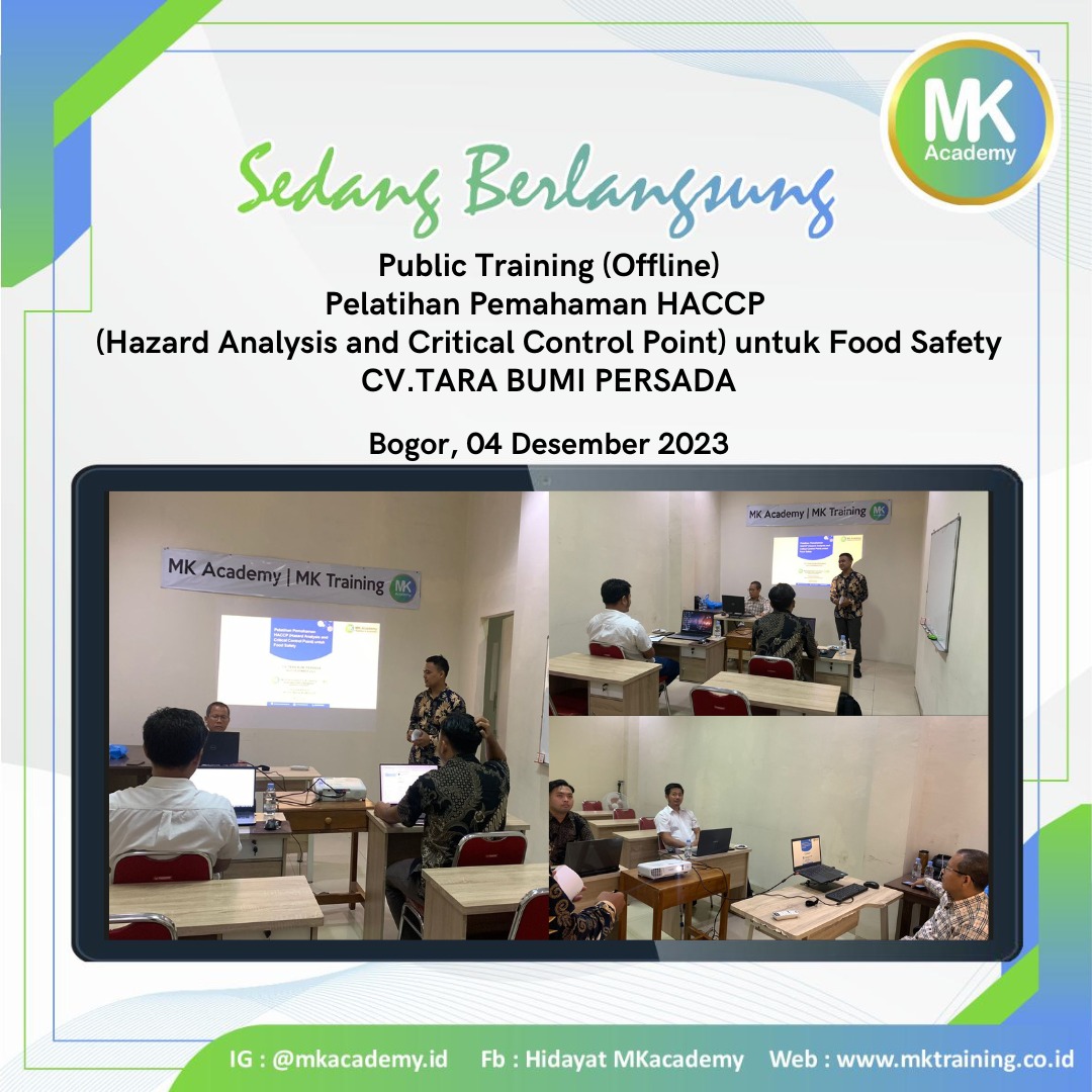 Dokumentasi Public Training (Offline) Pelatihan Pemahaman HACCP (Hazard Analysis and Critical ...