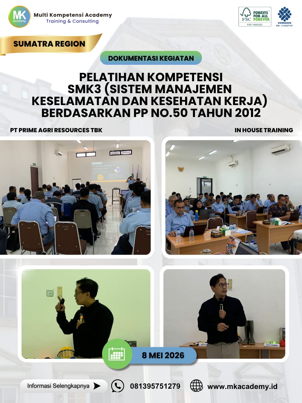 Pelatihan Kompetensi Smk3 (Sistem Manajemen Keselamatan Dan Kesehatan ...
